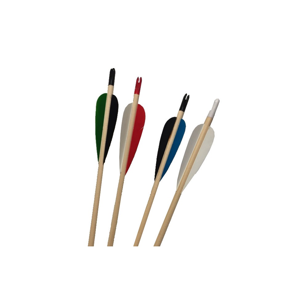 FRECCIA IN LEGNO ALETTE NATURALI (punta esclusa) - Arco e Frecce