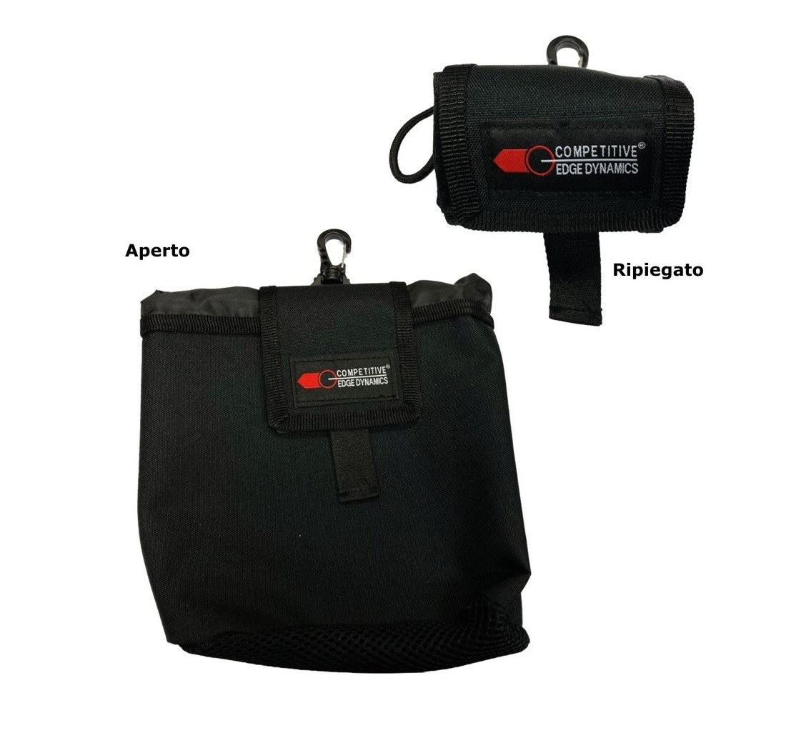 COMPETITIVE EDGE DYNAMICS SACCHETTO PORTA BOSSOLI PIEGHEVOLE CON PATELLA ED ATTACCO