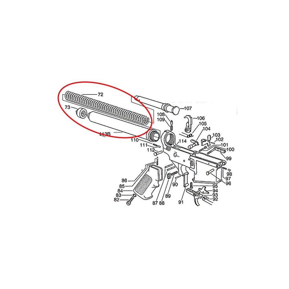 EEMANN TECH MOLLA RECUPERO BUFFER AR15