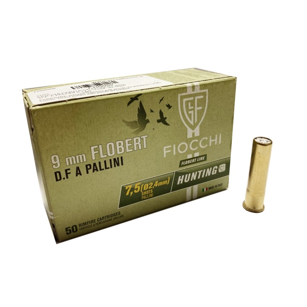 FIOCCHI CARTUCCE FLOBERT 9mm D.F. A PALLINI n-¦ 7,5 *Conf. da 50pz ...